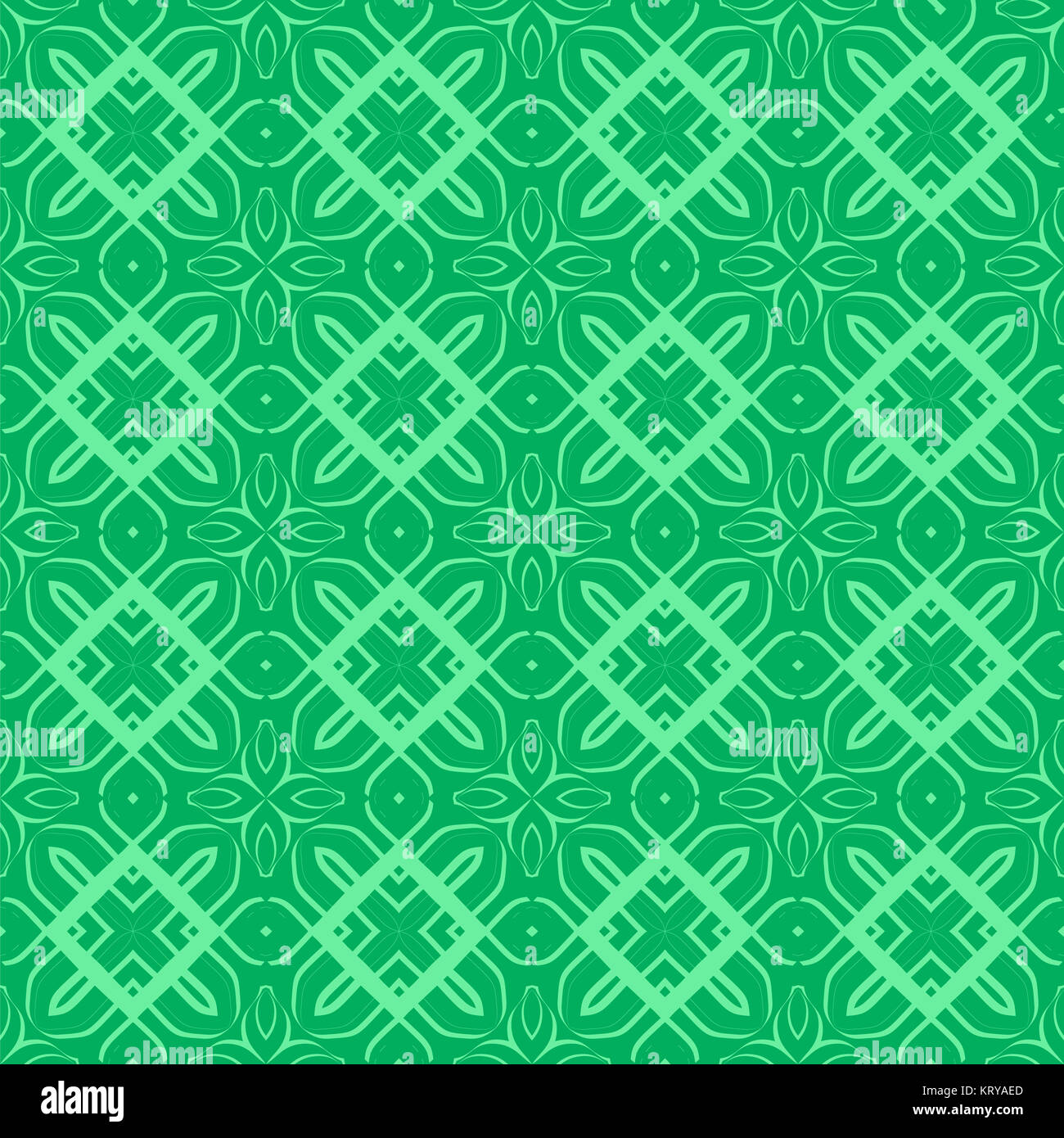 Green Ornamental Seamless Line Pattern Stock Photo - Alamy