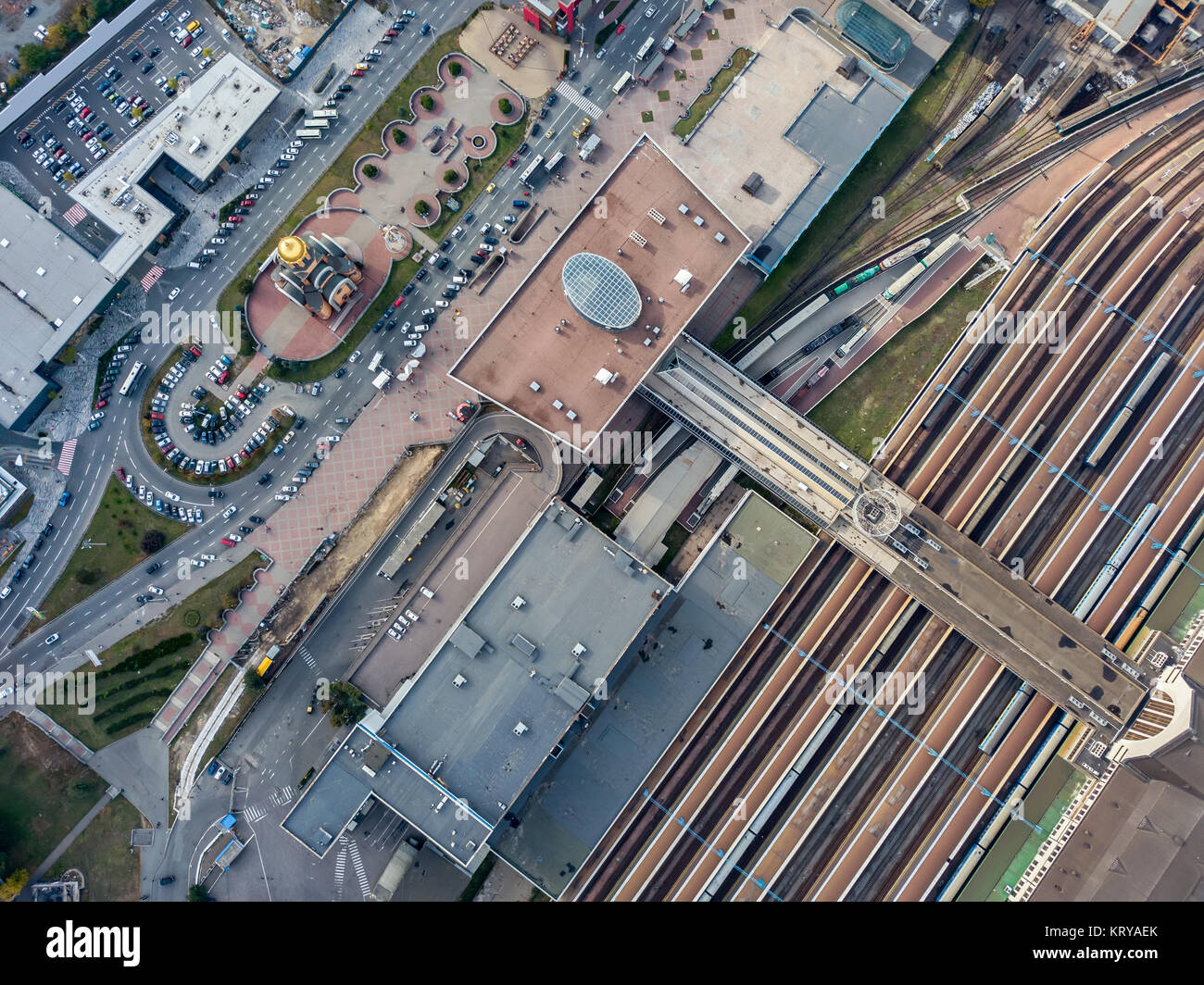 Aerial view of central station hi-res stock photography and images - Alamy