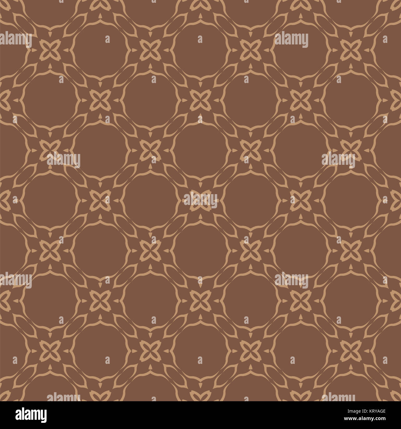 Brown Ornamental Seamless Line Pattern Stock Photo - Alamy