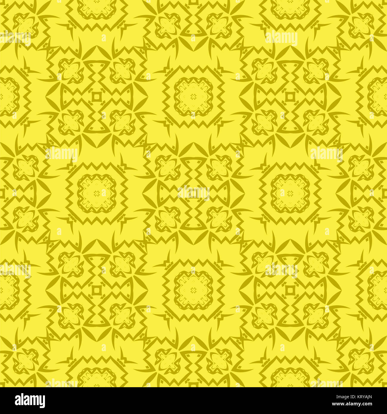 Yellow Ornamental Seamless Line Pattern Stock Photo - Alamy