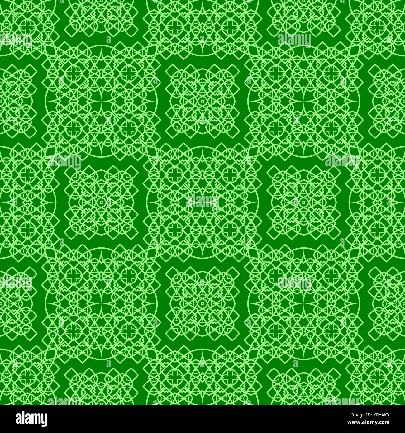 Green Ornamental Seamless Line Pattern Stock Photo - Alamy