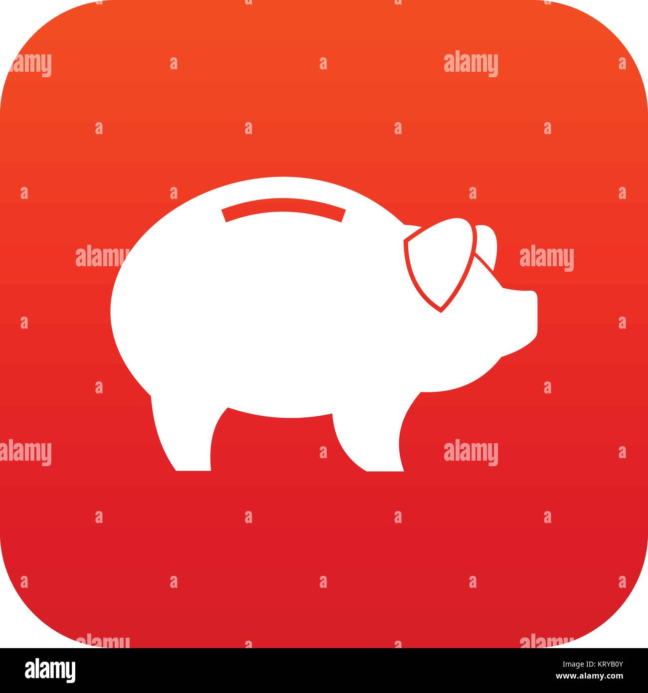Piggy icon digital red Stock Vector Image & Art - Alamy