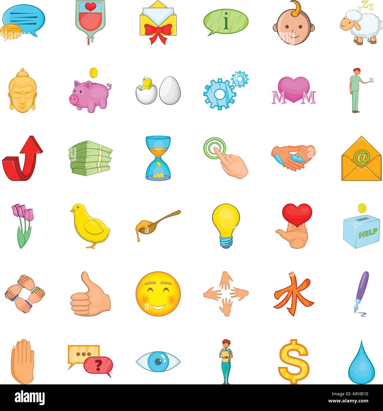 Volunteer icons set, cartoon style Stock Vector Image & Art - Alamy