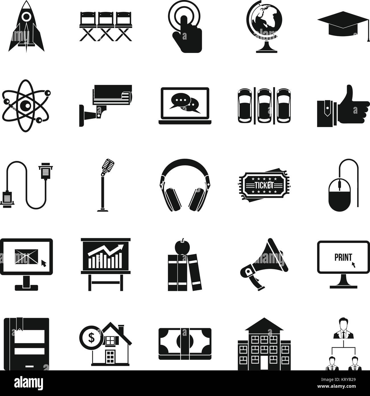Commune icons set, simple style Stock Vector Image & Art - Alamy