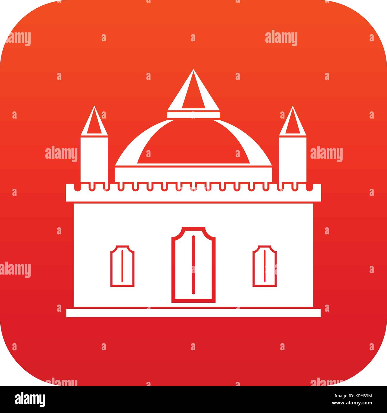 Royal castle icon digital red Stock Vector Image & Art - Alamy