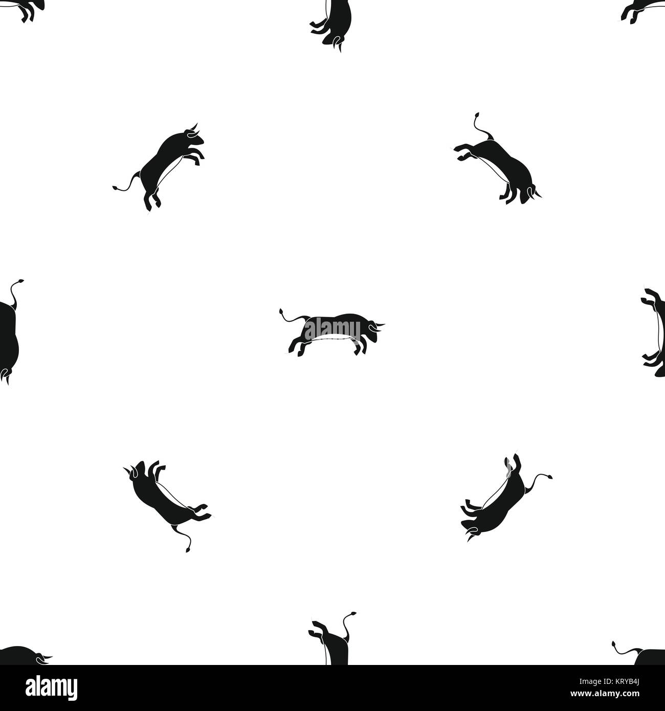 Bull pattern seamless black Stock Vector Image & Art - Alamy