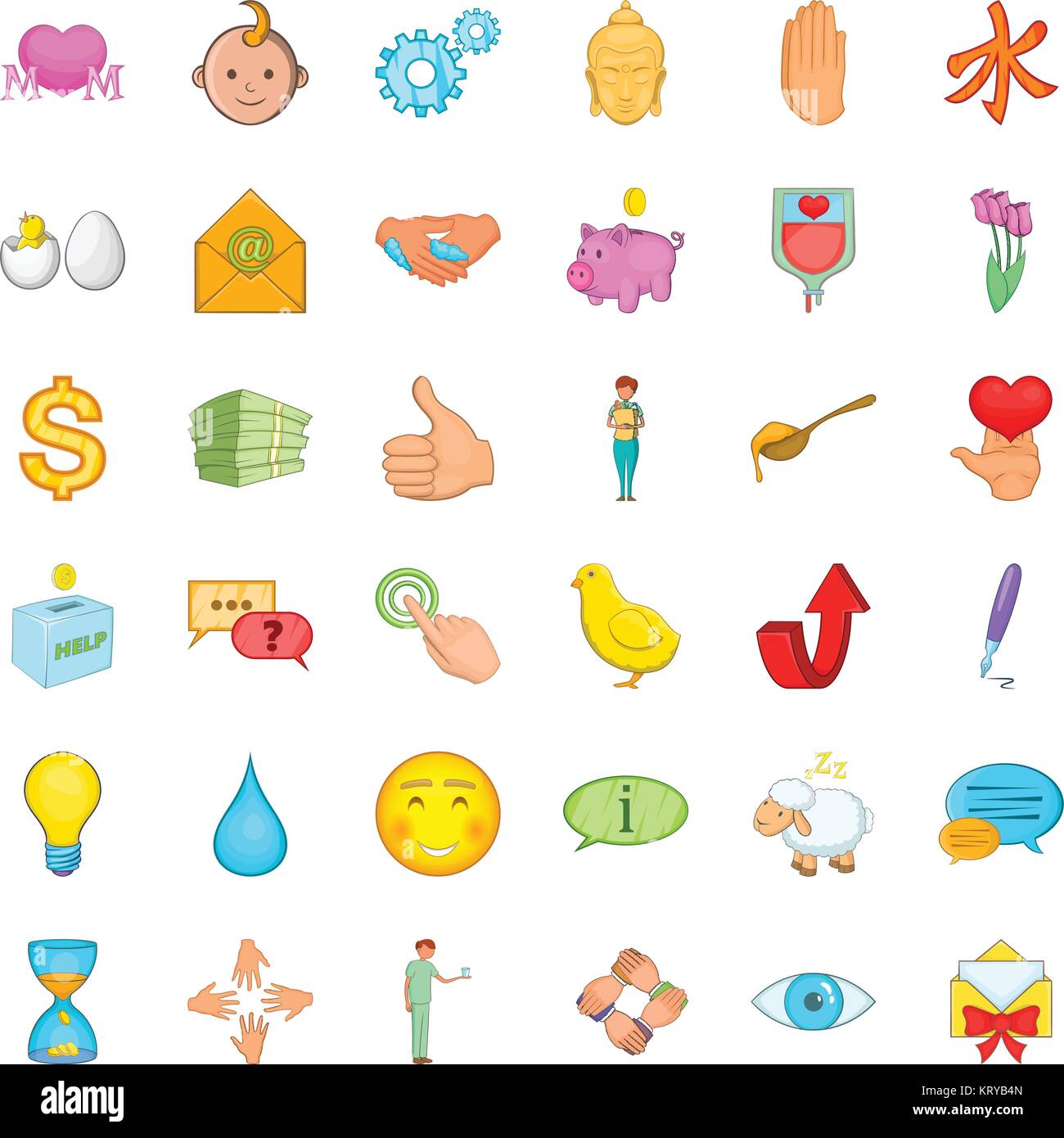 Donate icons set, cartoon style Stock Vector Image & Art - Alamy