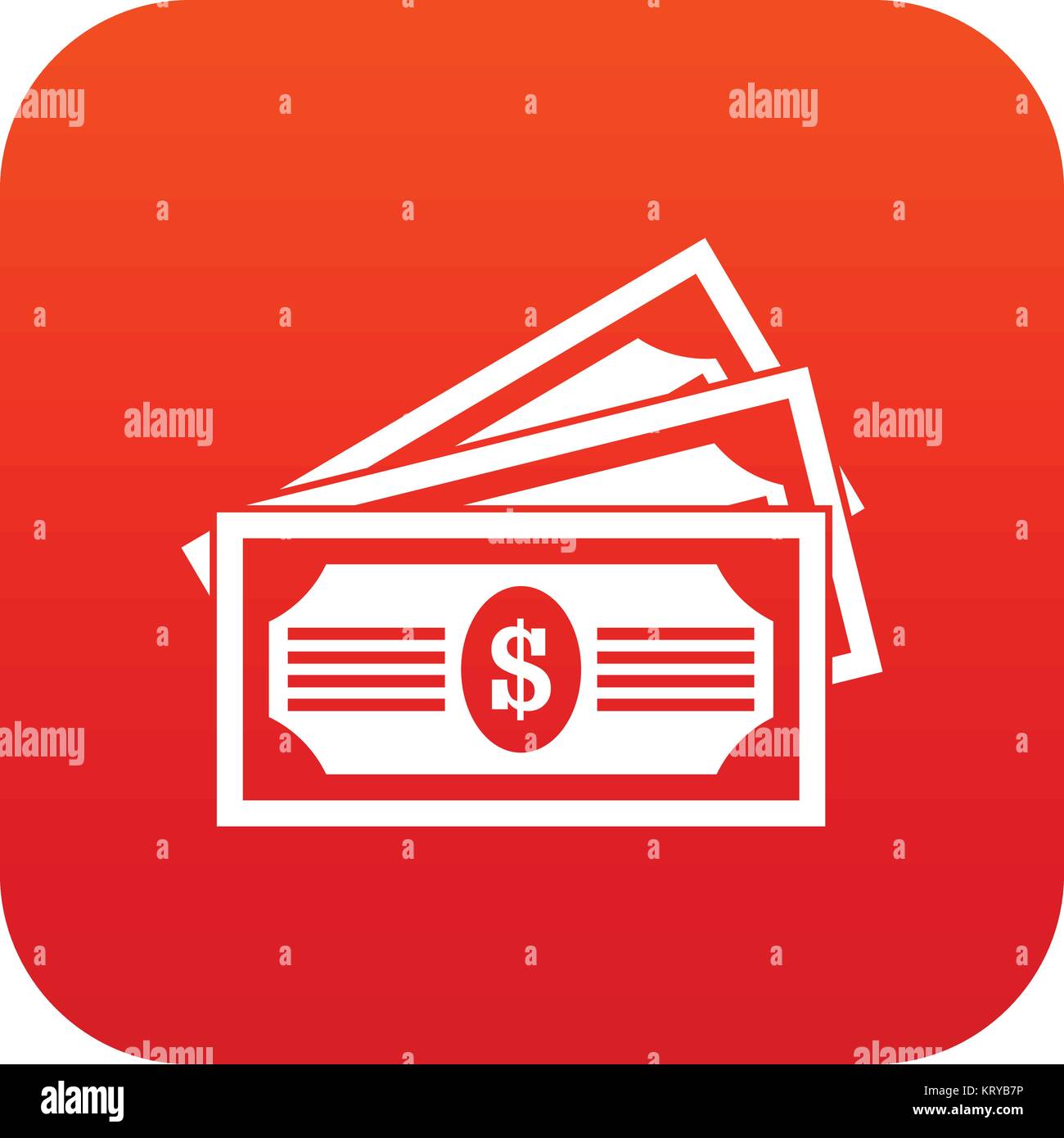 Three dollar bills icon digital red Stock Vector Image & Art - Alamy