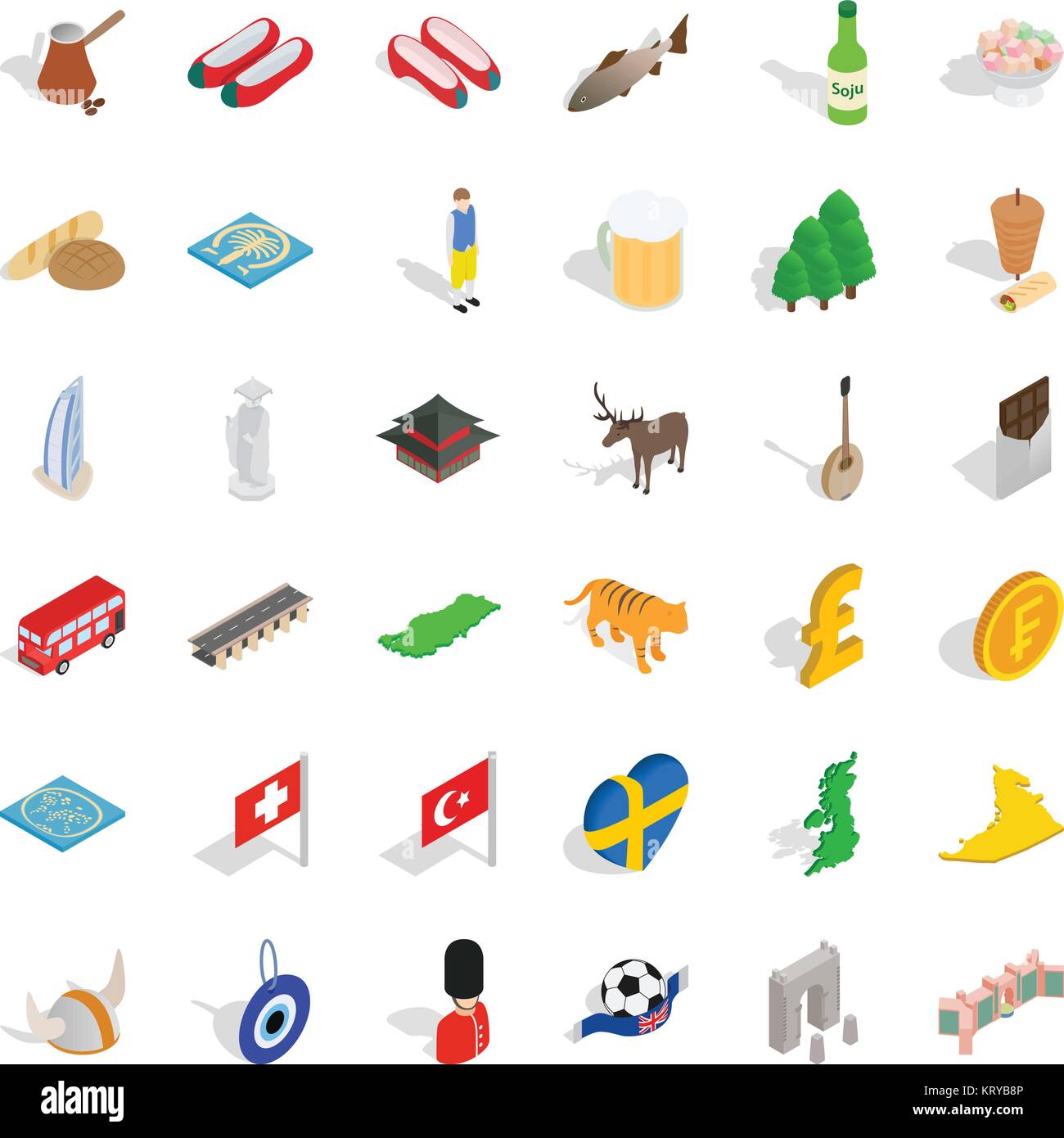 British flag icons set, isometric style Stock Vector Image & Art - Alamy