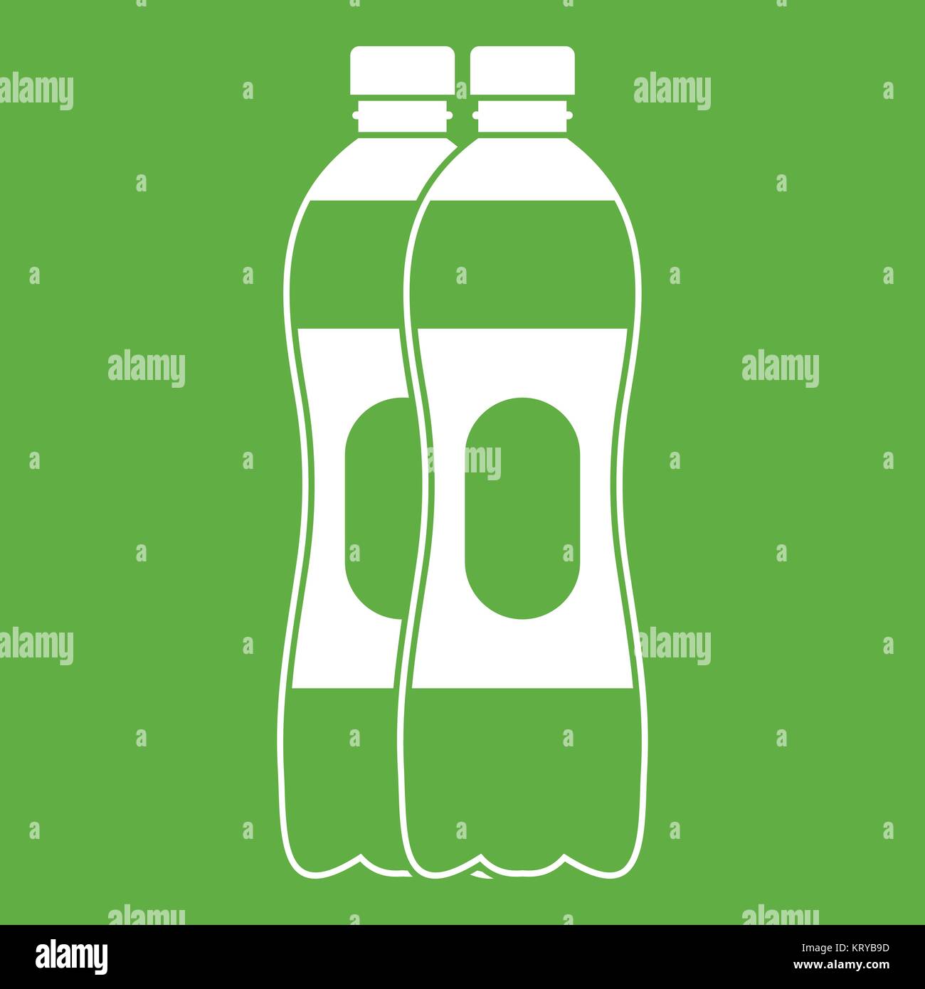 Two plastic bottles icon green Stock Vector Image & Art - Alamy