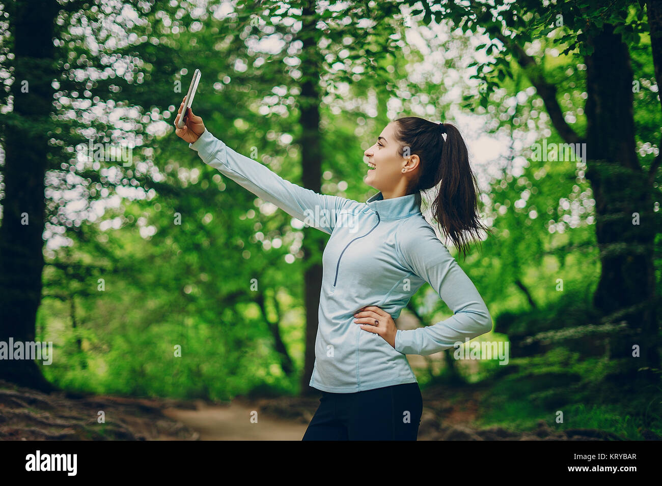 girl in forest Stock Photo - Alamy