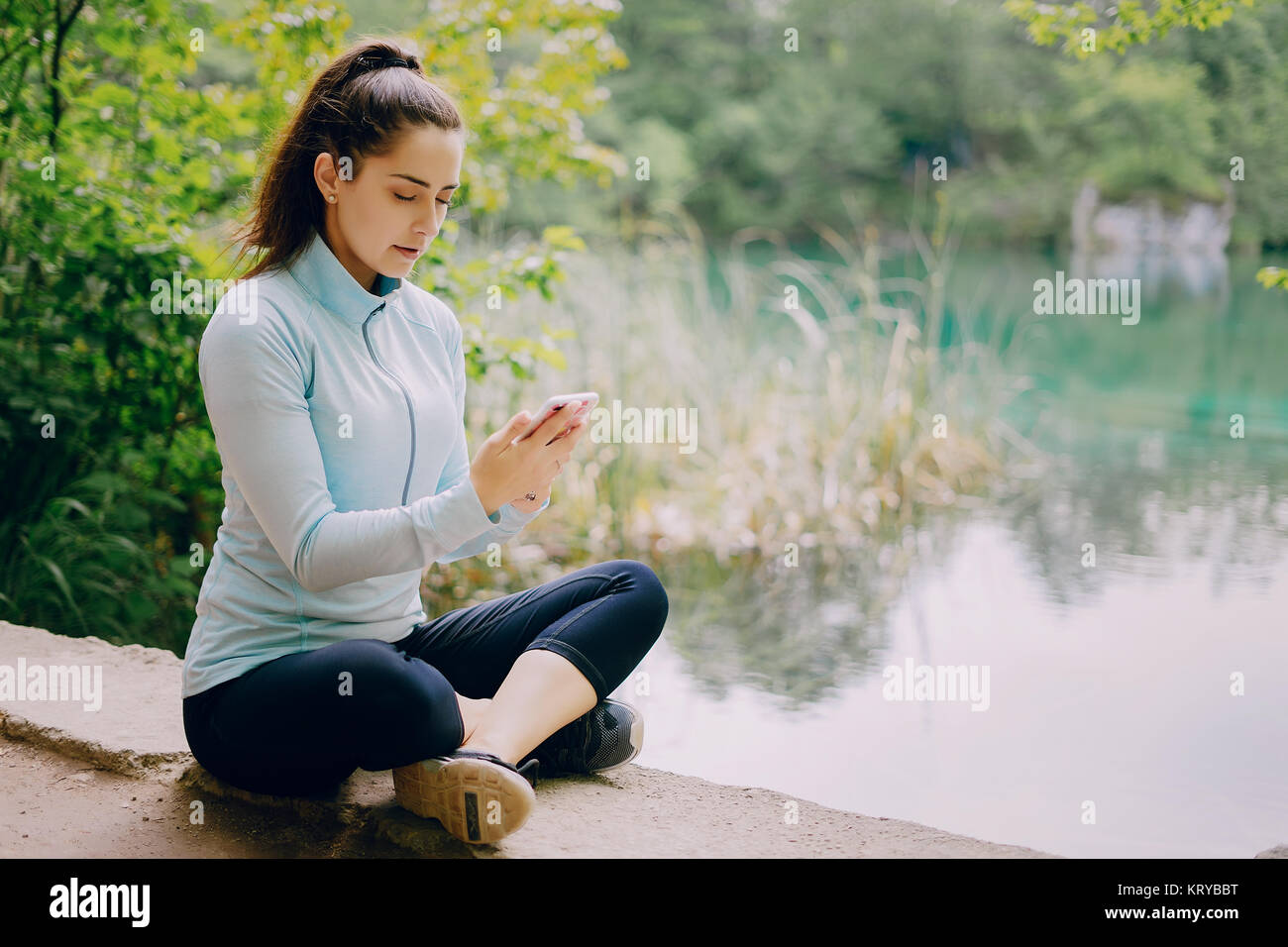 girl near the water Stock Photo - Alamy