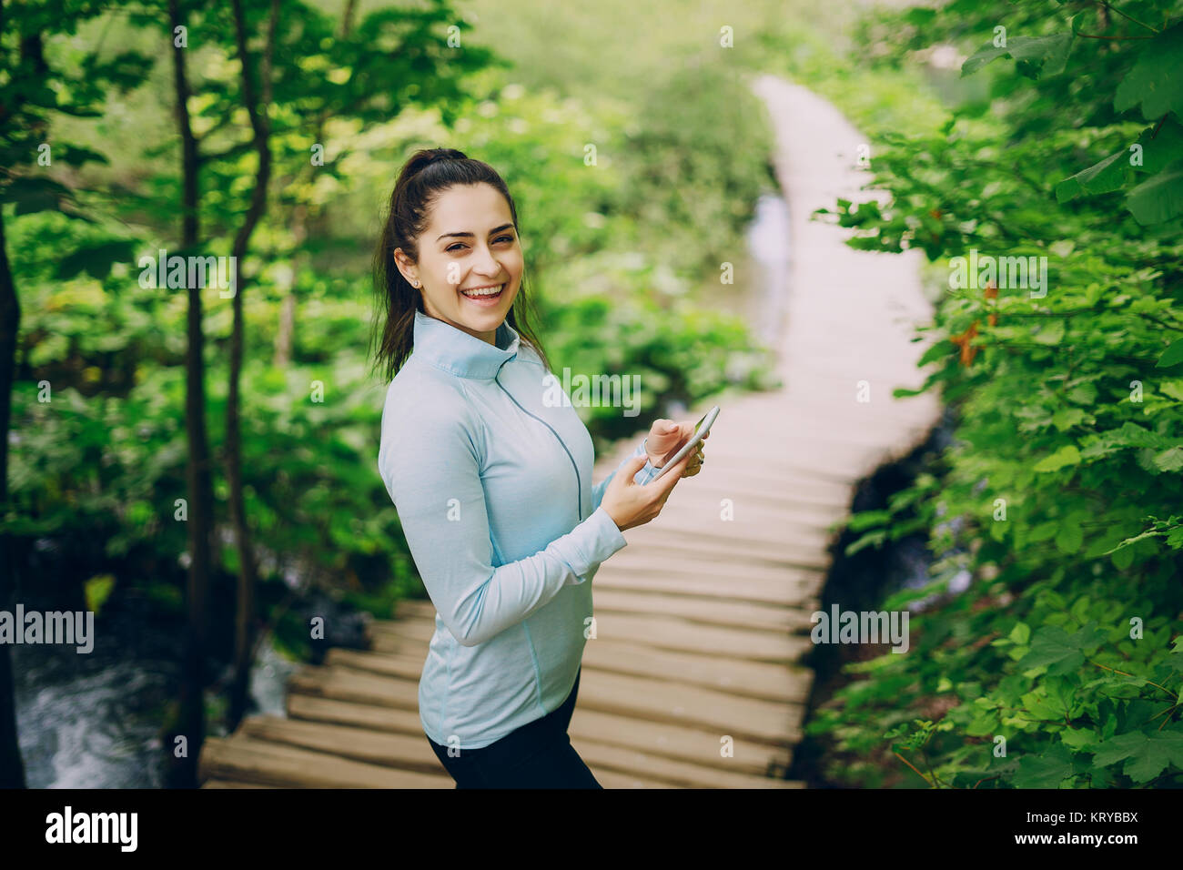 girl in forest Stock Photo - Alamy