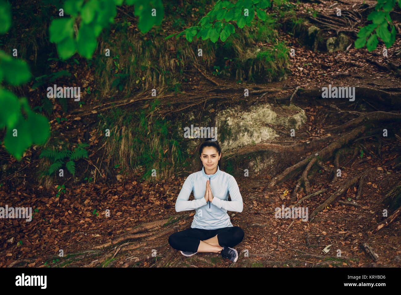 girl in forest Stock Photo - Alamy
