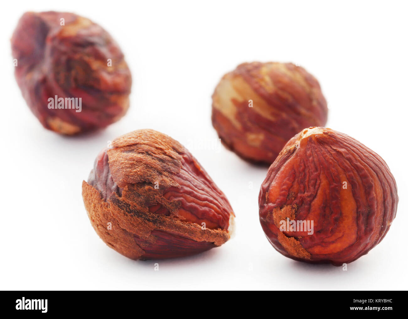 Fresh organic hazelnut over white background Stock Photo - Alamy