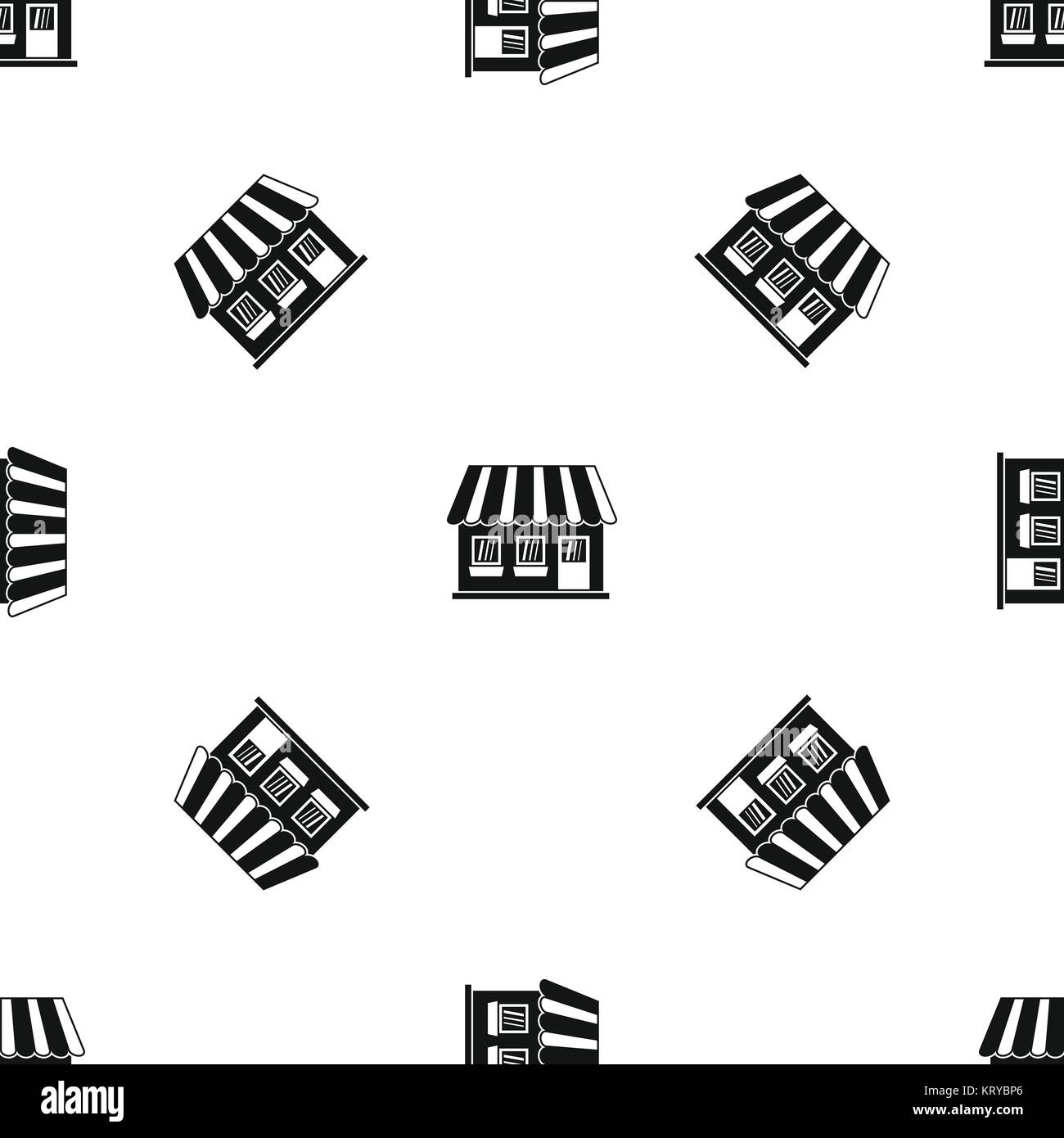 Shop pattern seamless black Stock Vector Image & Art - Alamy