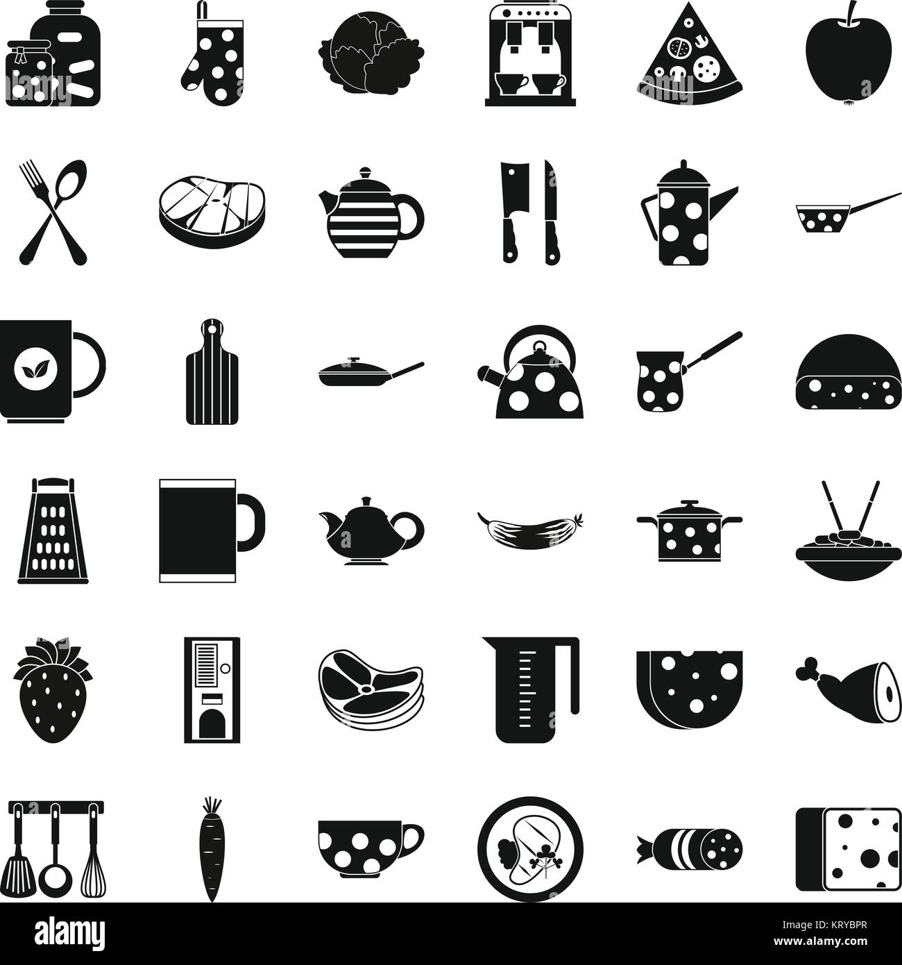 Cooking icons set, simple style Stock Vector Image & Art - Alamy