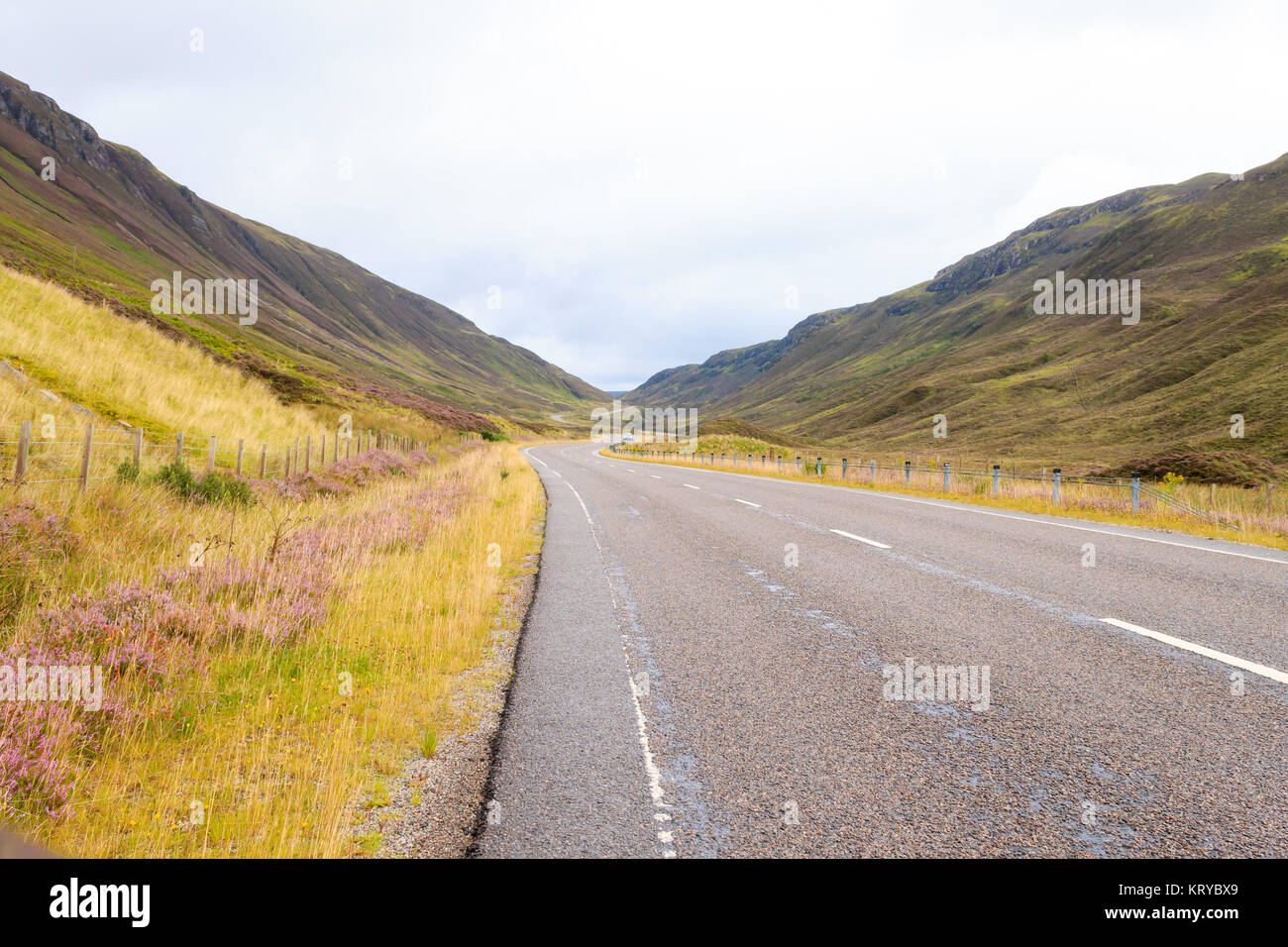 Scottish road trough countryside Stock Photo - Alamy