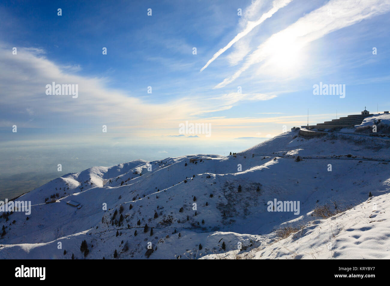 Winter panorama from Italian Alps Stock Photo - Alamy