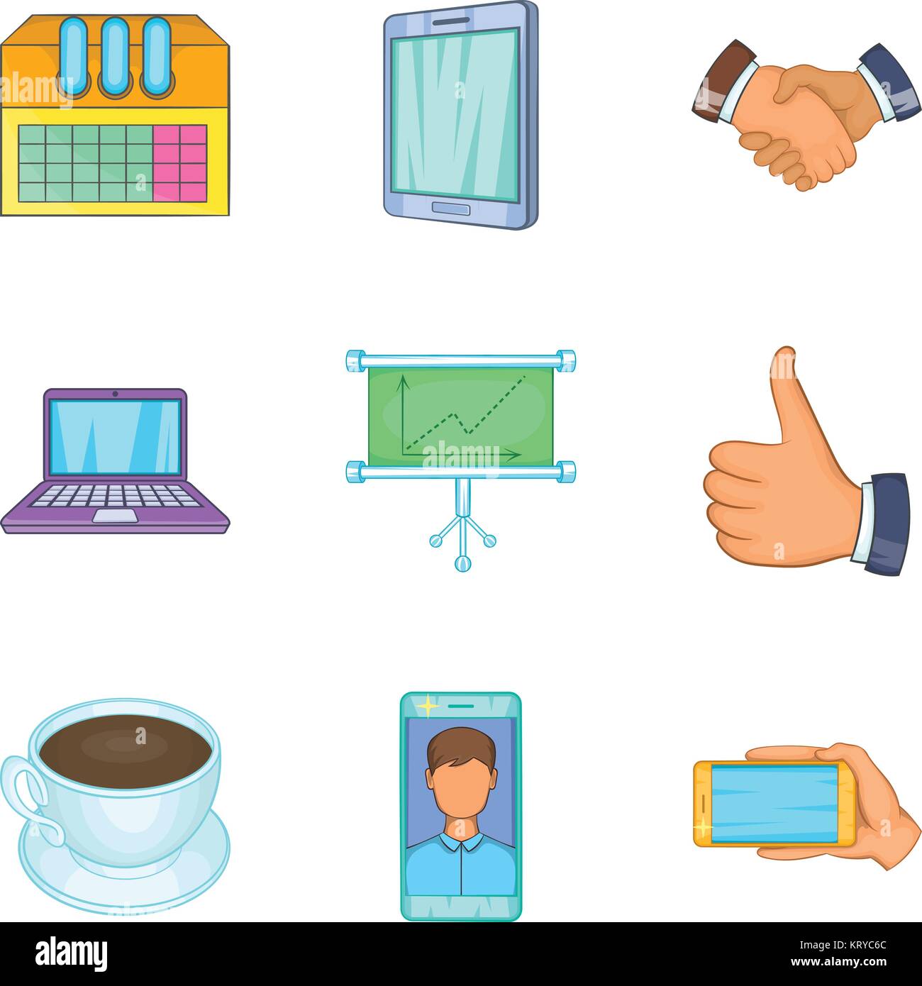 Web company icons set, cartoon style Stock Vector Image & Art - Alamy