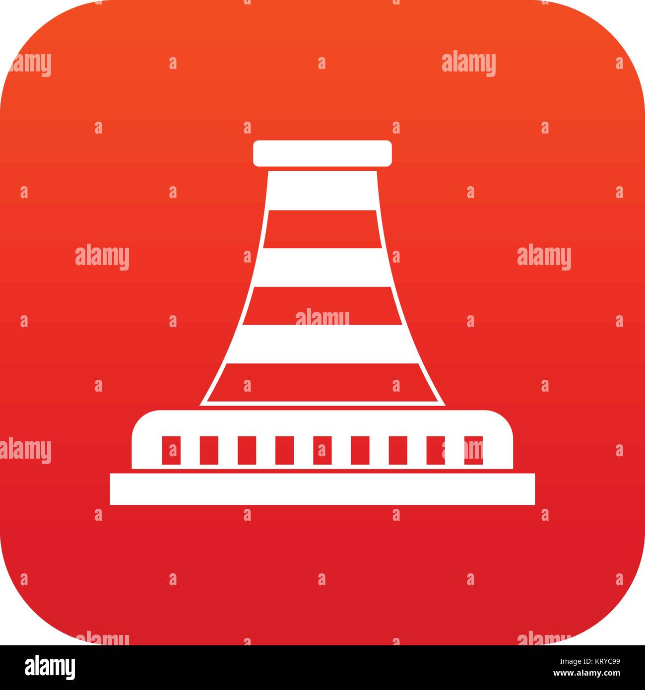 Refinery with pipe icon digital red Stock Vector Image & Art - Alamy