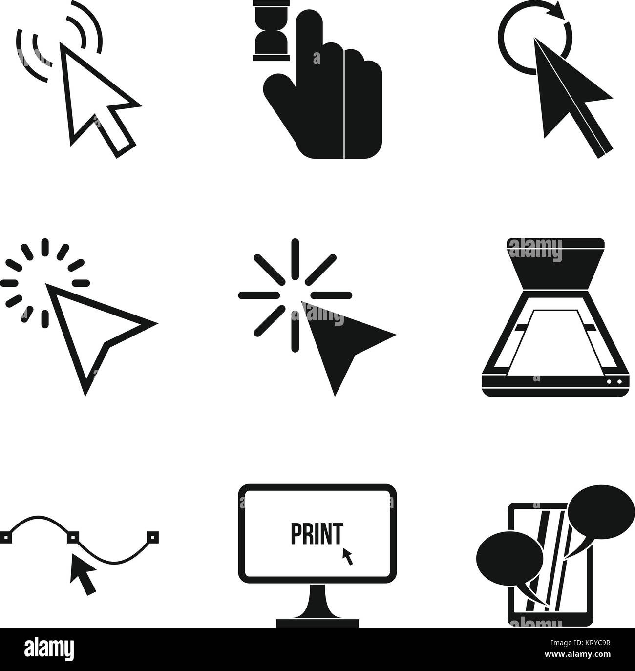 Computer thing icons set, simple style Stock Vector Image & Art - Alamy