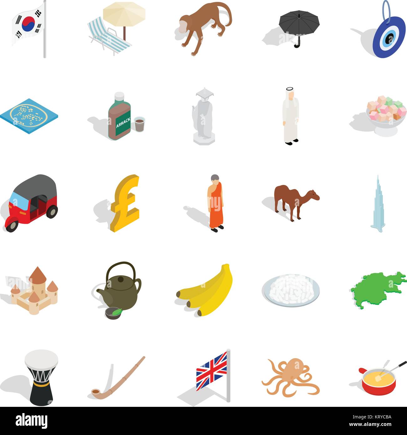 Country icons set, isometric style Stock Vector Image & Art - Alamy