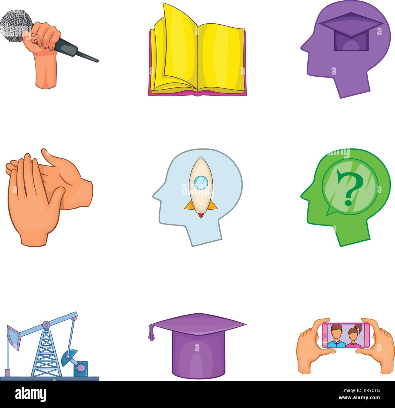 Convention icons set, cartoon style Stock Vector Image & Art - Alamy