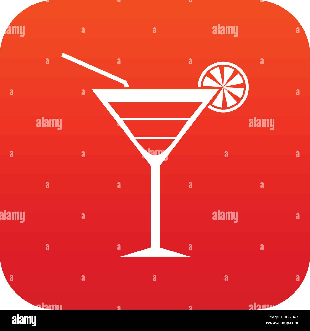 Beach cocktail icon digital red Stock Vector Image & Art - Alamy