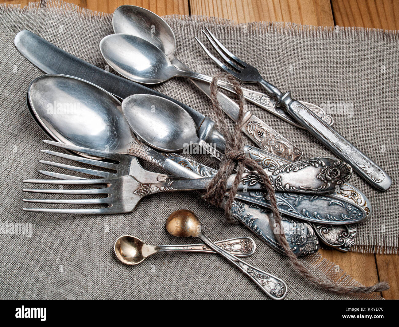Old steel spoon hi-res stock photography and images - Alamy