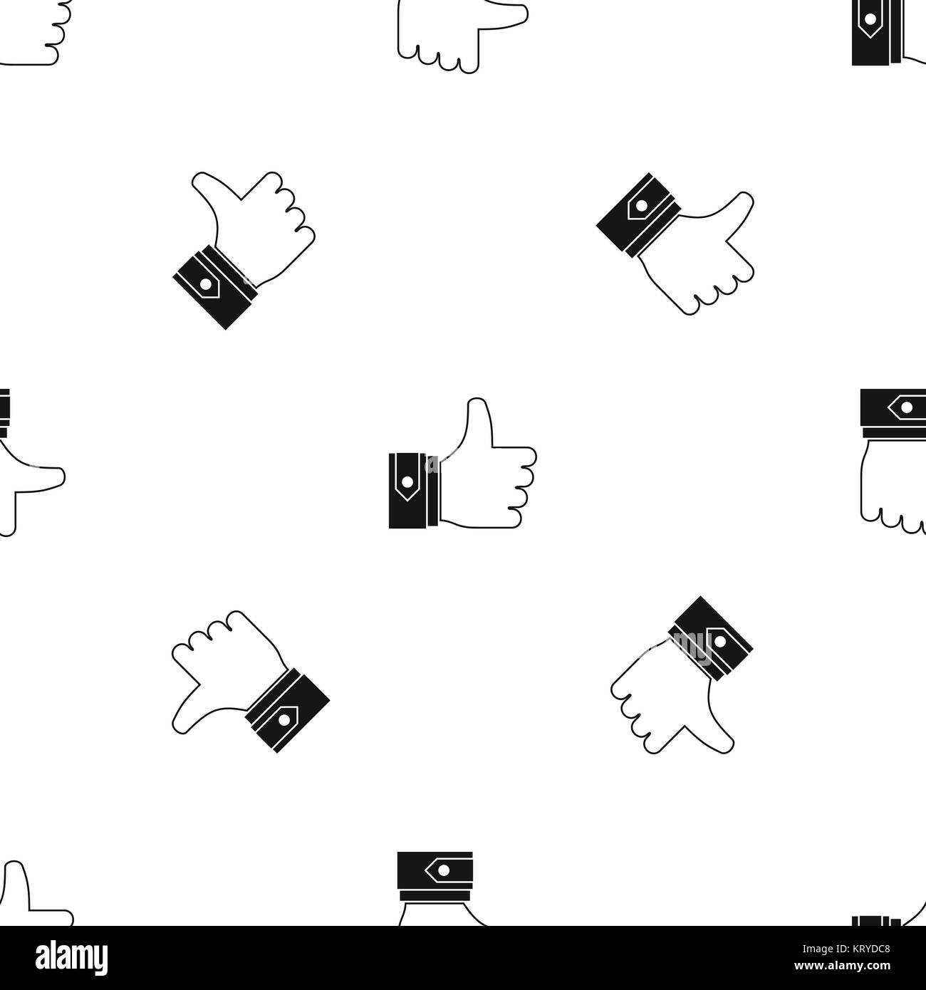 Thumbs up pattern seamless black Stock Vector Image & Art - Alamy