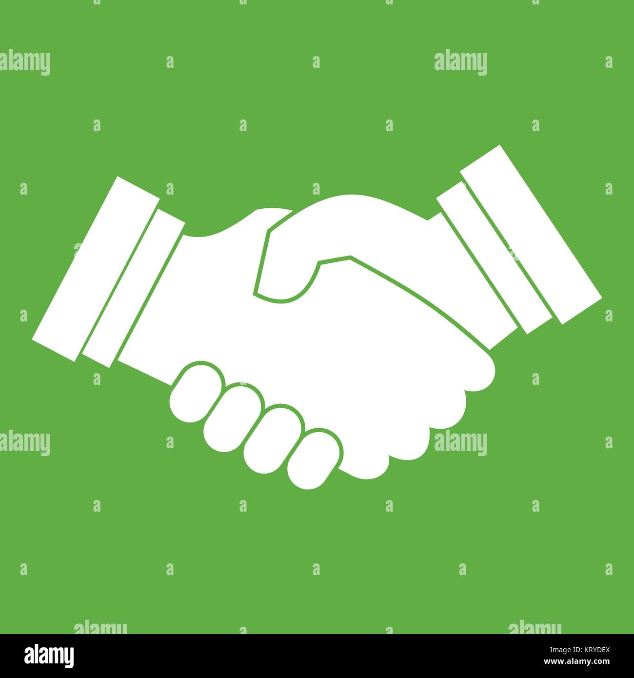 Business handshake icon green Stock Vector Image & Art - Alamy