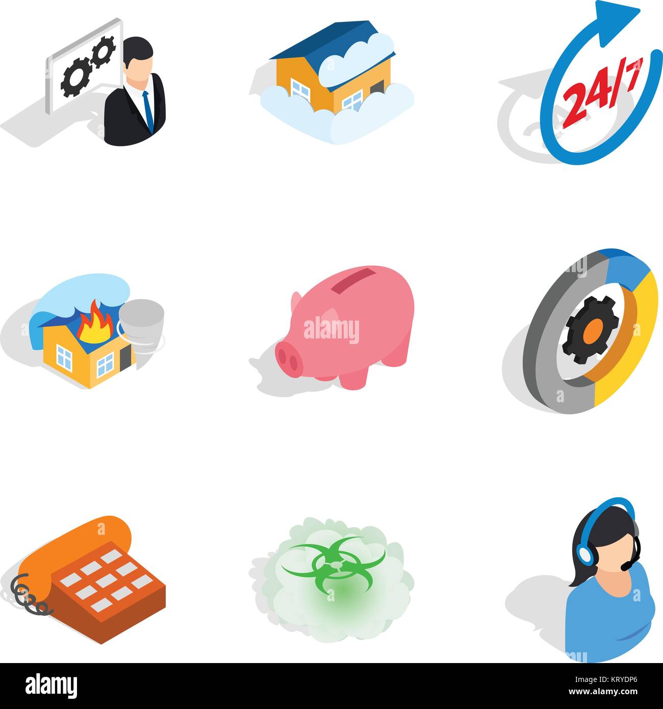 Awareness icons set, isometric style Stock Vector Image & Art - Alamy