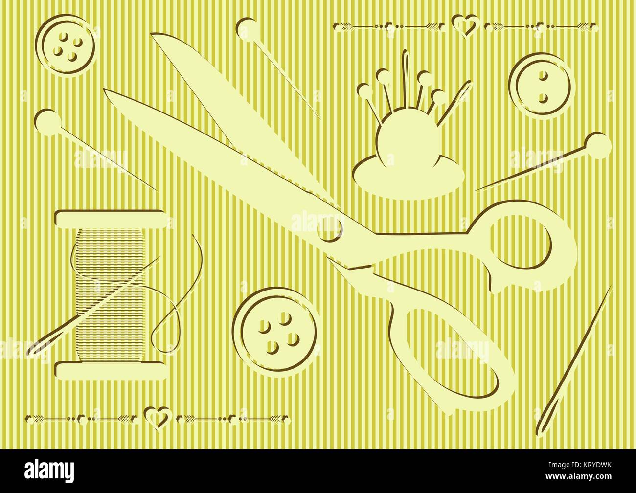 Sewing tools icons Stock Photo - Alamy