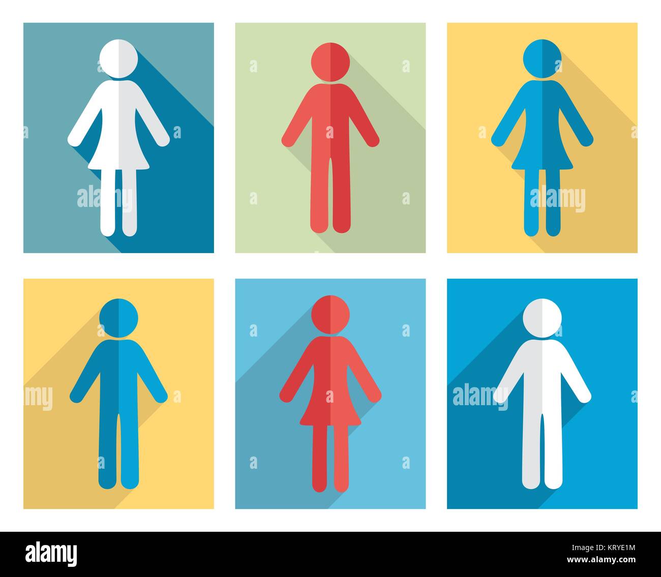 Man and woman icons Stock Photo - Alamy
