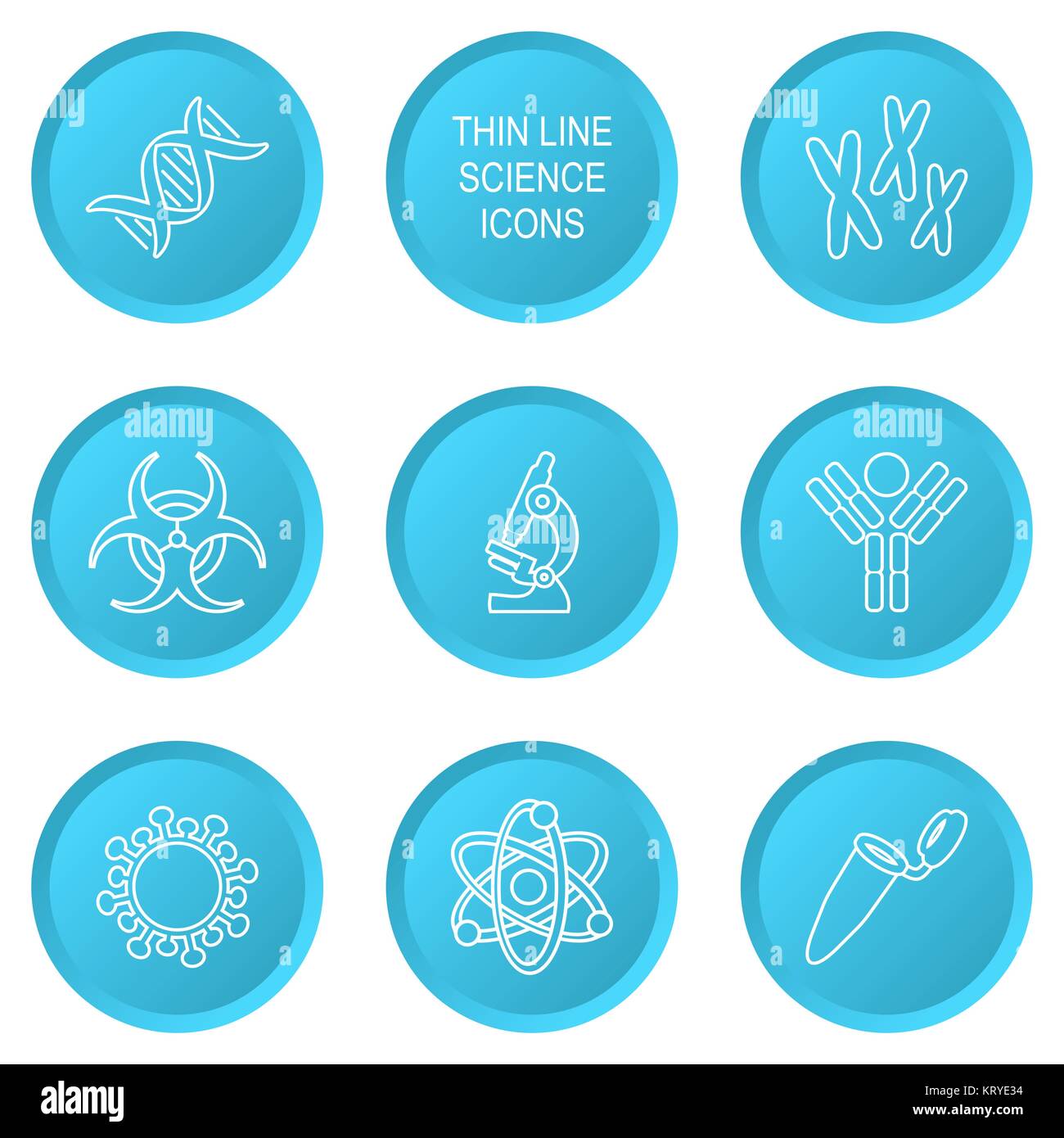 Biology science icons Stock Photo - Alamy