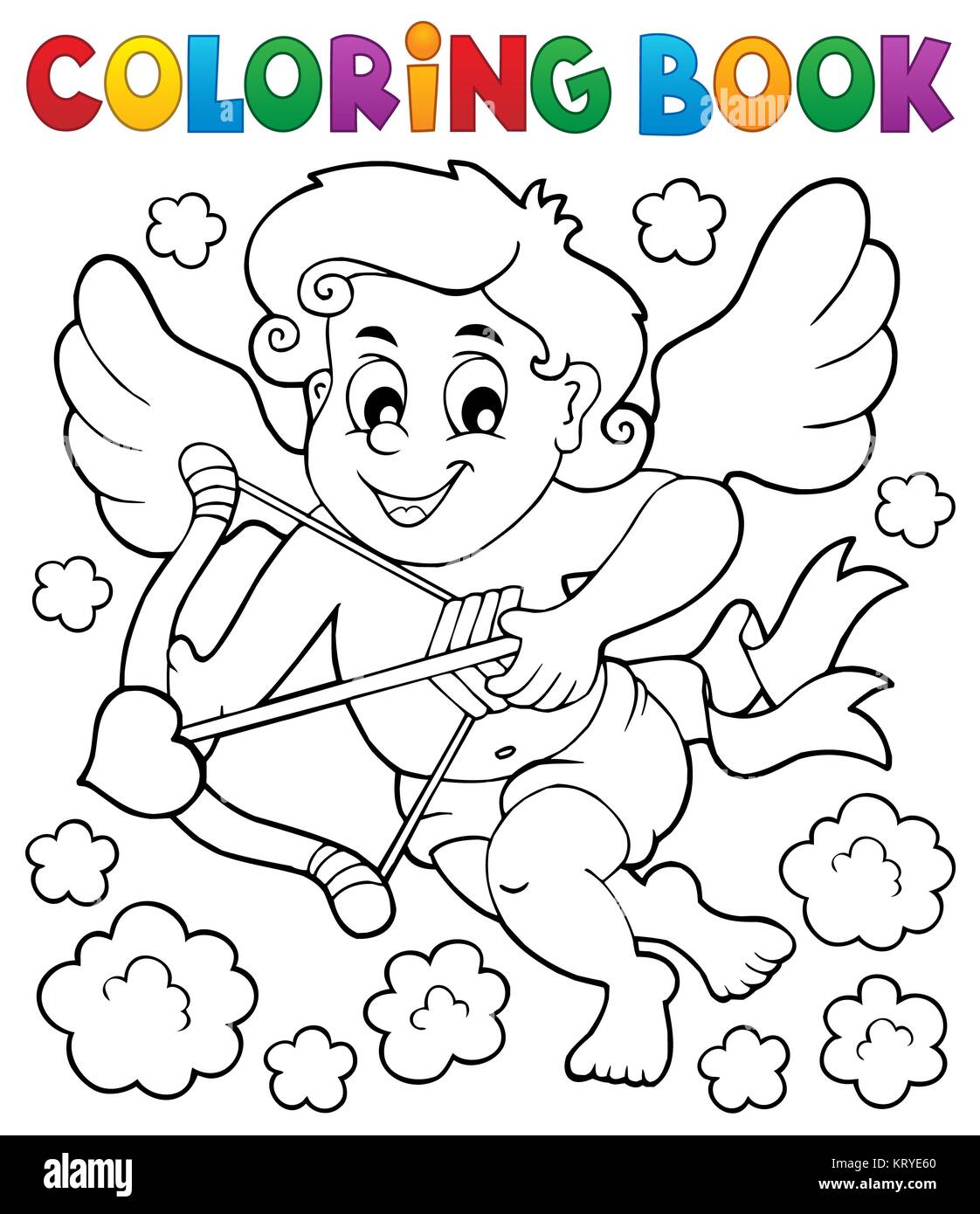 Coloring book with Cupid 5 Stock Photo - Alamy