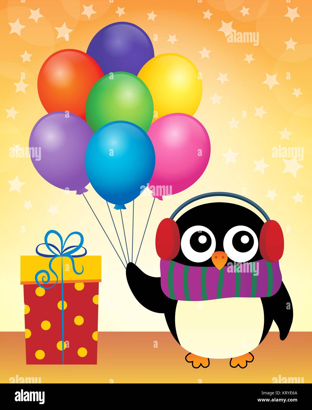 Party penguin theme image 9 Stock Photo - Alamy