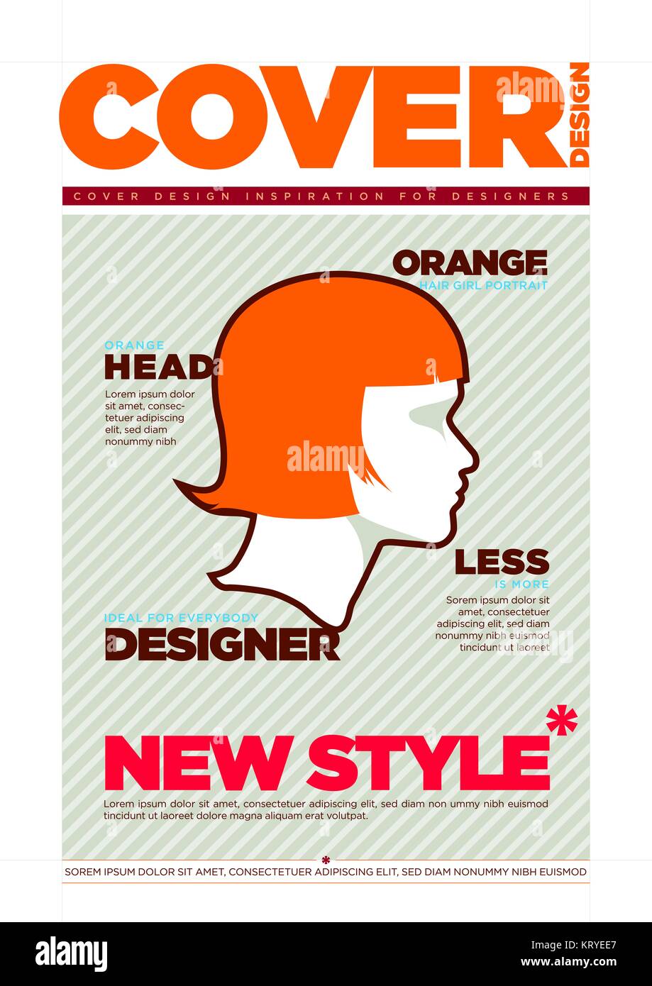 Magazine Cover Design Template Stock Photo - Alamy