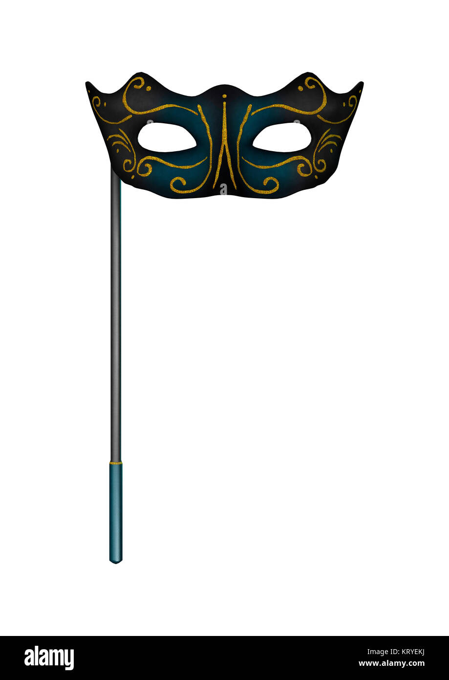 3D Rendering Masquerade Mask on White Stock Photo - Alamy