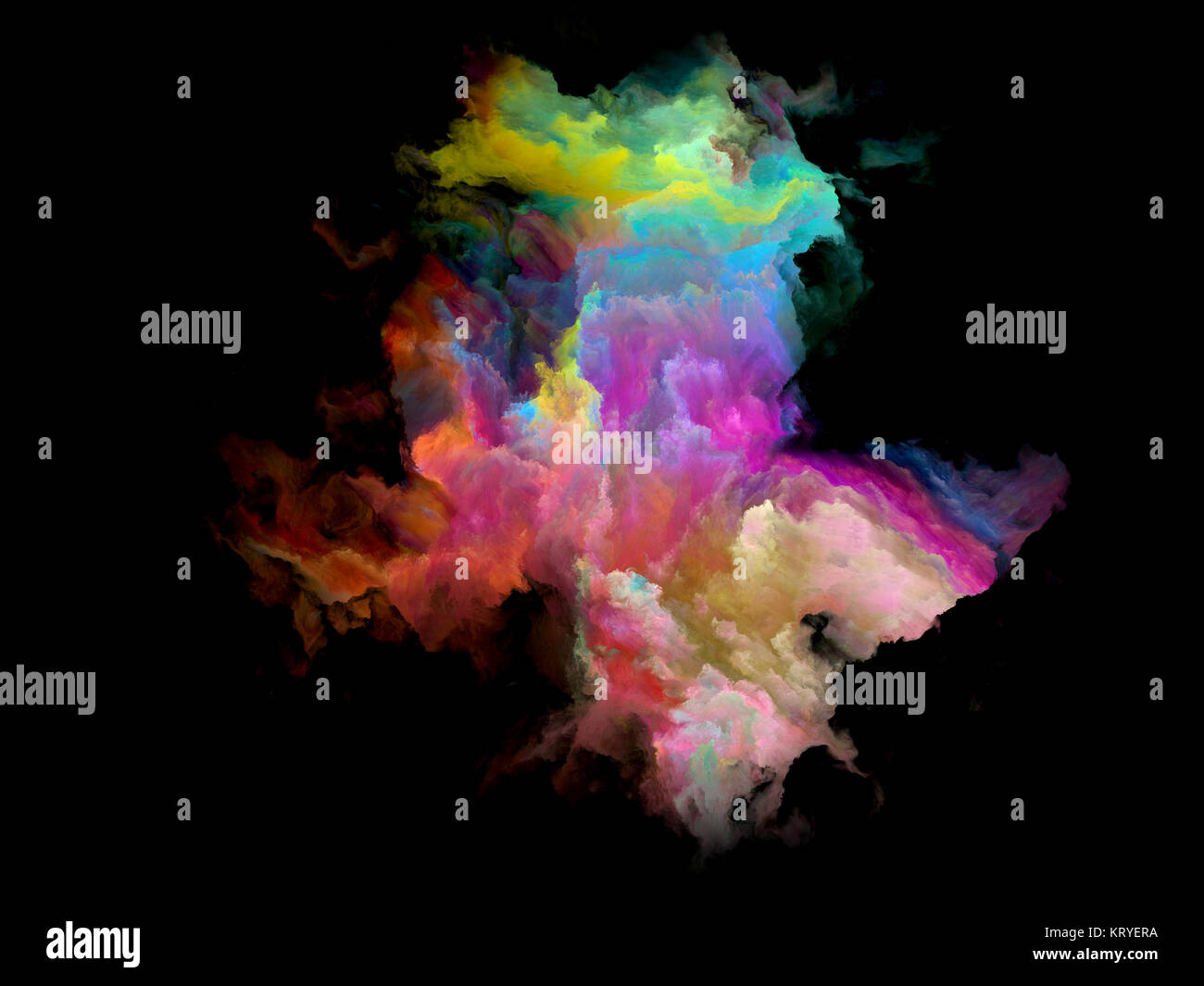 Colorful Fractal Cloud Particle Stock Photo - Alamy