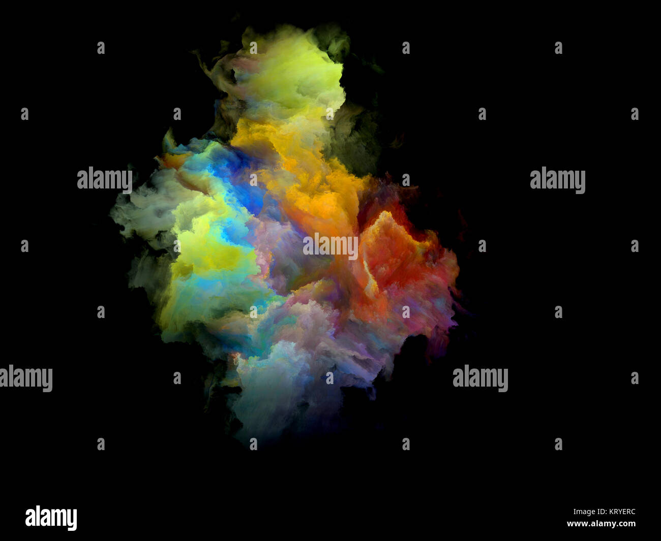 Colorful Fractal Cloud Particle Stock Photo - Alamy