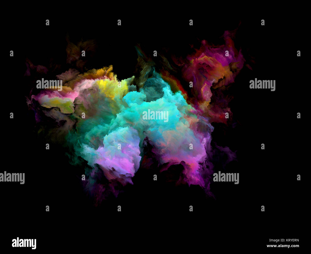 Colorful Fractal Cloud Particle Stock Photo - Alamy