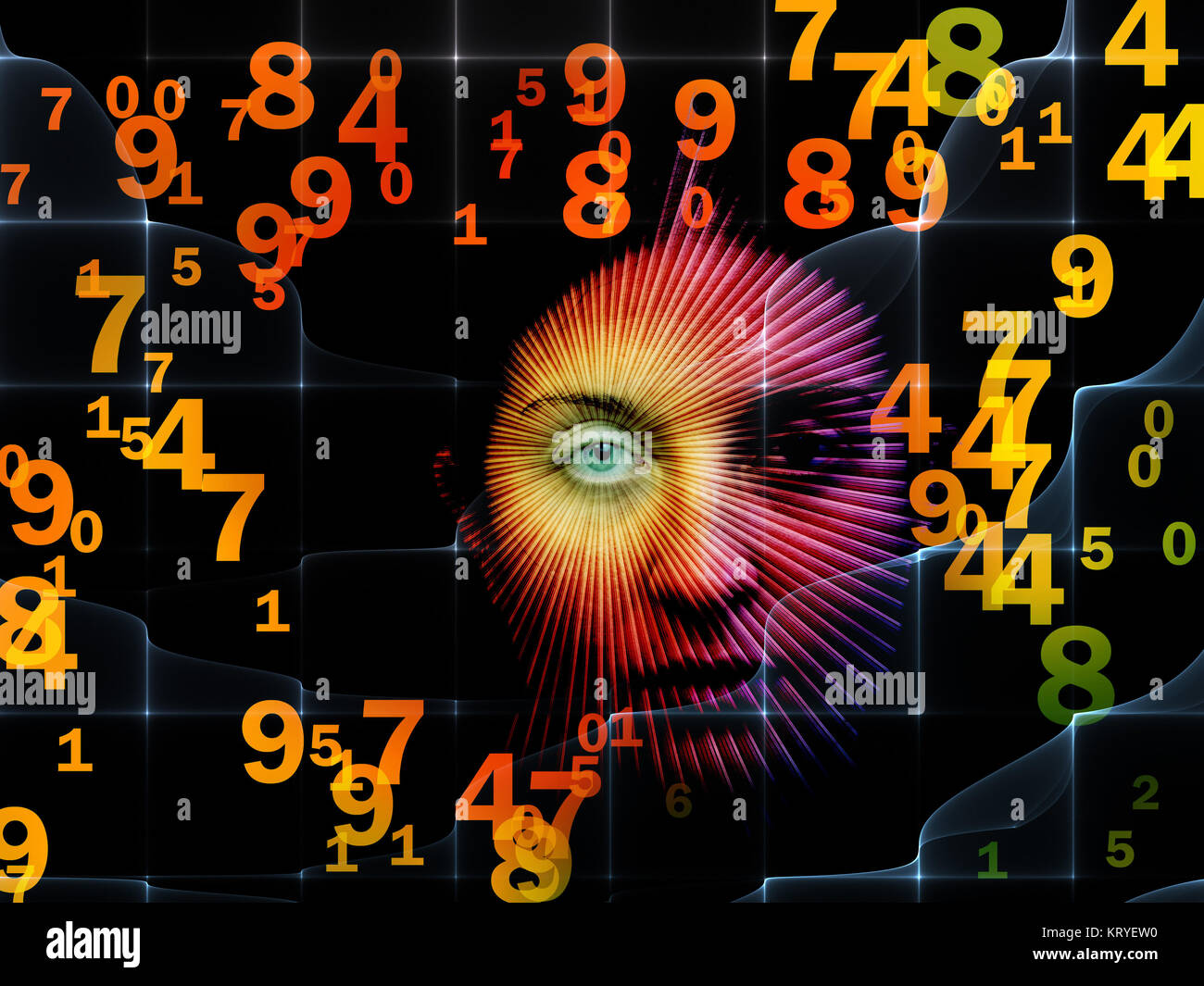 Realms of World of Numbers Stock Photo - Alamy