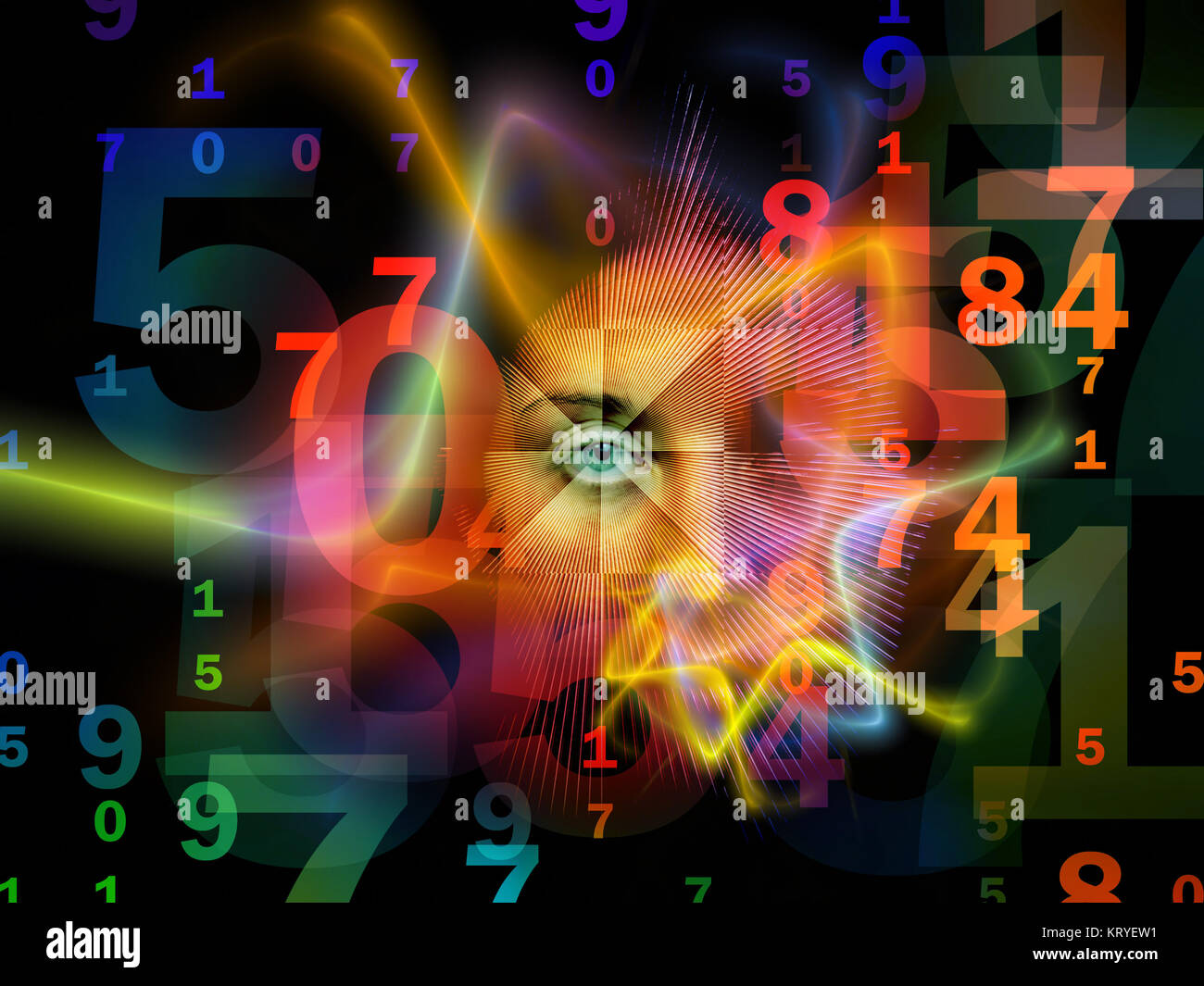 Evolving World of Numbers Stock Photo - Alamy