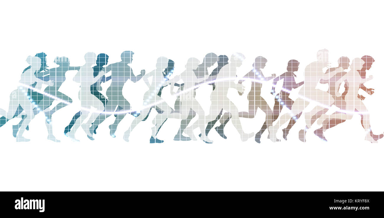 Running to the Finish Line Stock Photo - Alamy