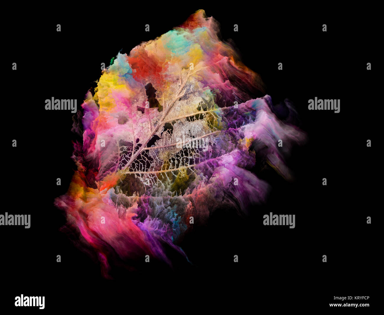 Surreal Leaf Particle Stock Photo - Alamy