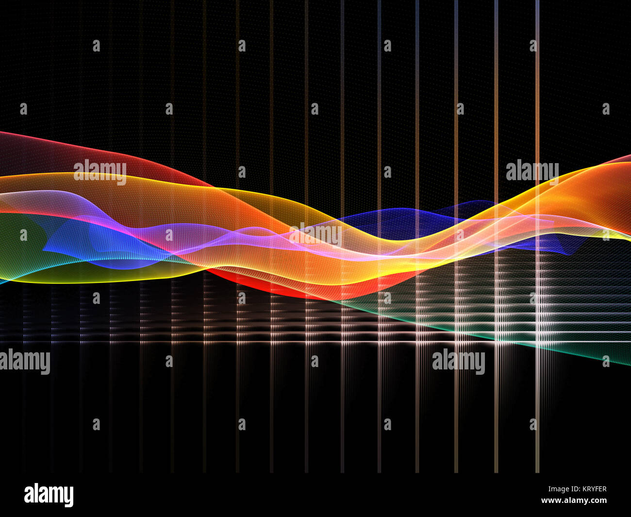 Virtual Wave Virtual Grid Stock Photo - Alamy