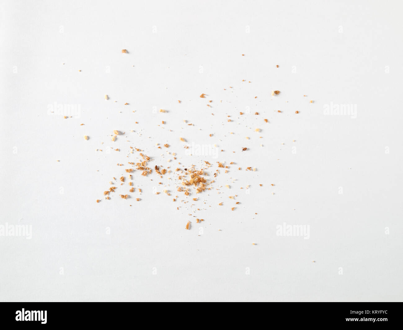Scattered crumbs isolated on white background Stock Photo - Alamy