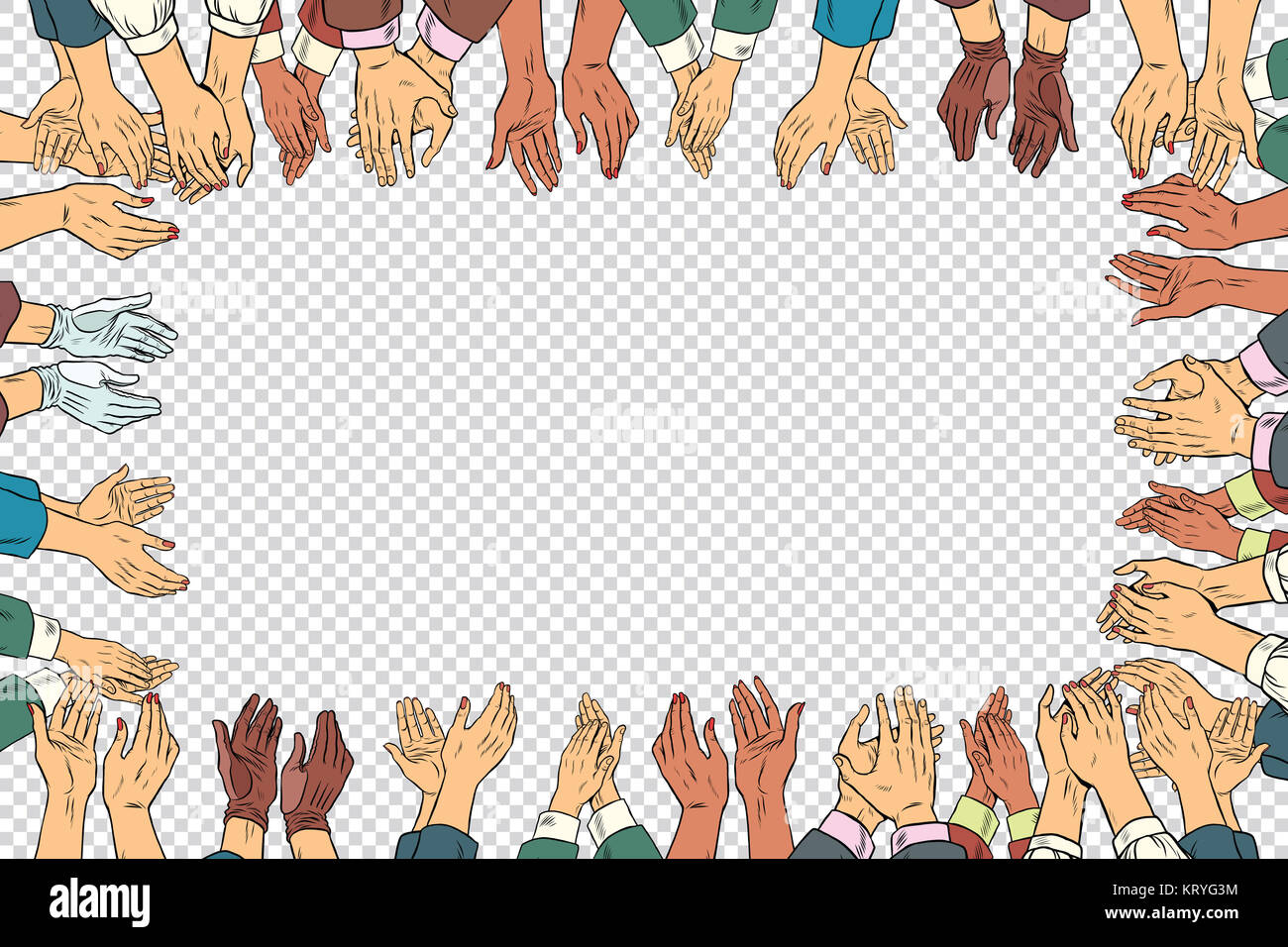 Human hand clap illustration hi-res stock photography and images - Alamy